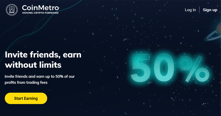 CoinMetro Referral Program: Earn Up to 50% Commissions